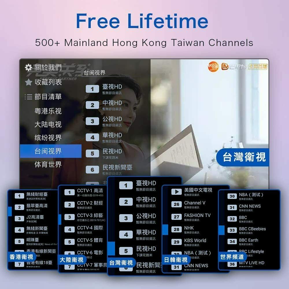 2022 HTV6 A3 TVBOX Chinese/HK/TW/VN TV Live HD Tvbox Upgrade A2/HTV 5 ...